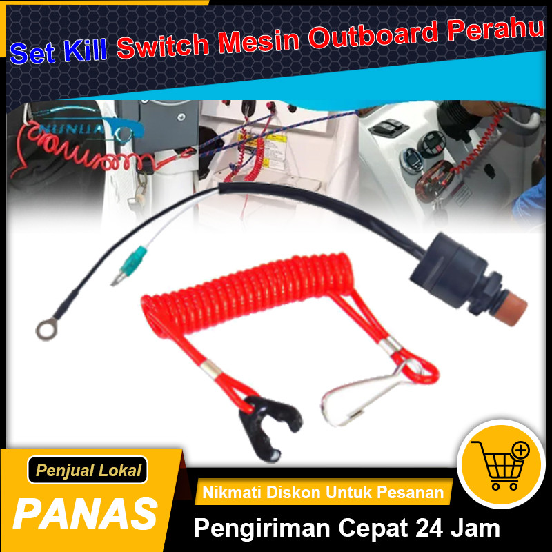 Jual Universal Set Kill Switch Mesin Outboard Perahu Dengan Tali ...