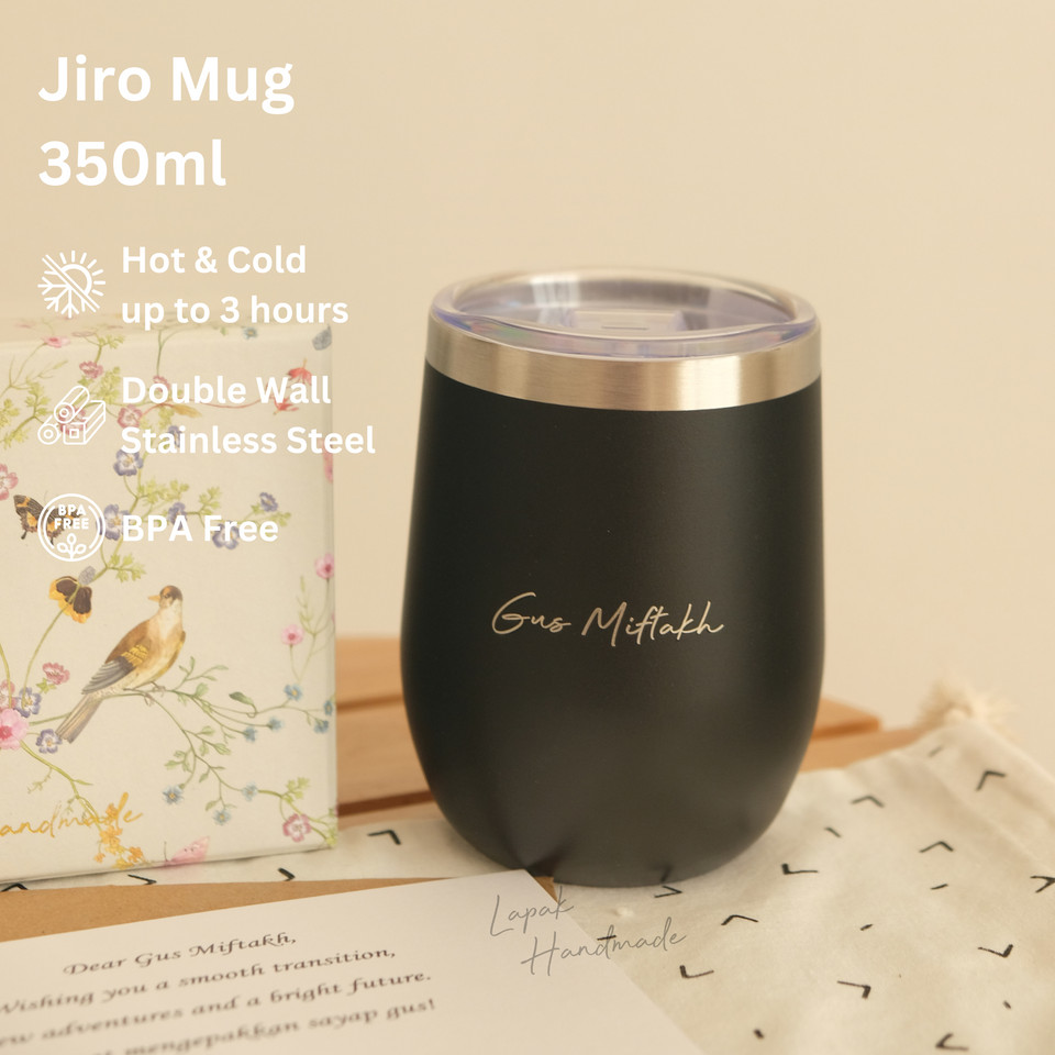 Jual Giftsential Jiro Mug 350ml - Gelas Botol Minum Double Wall Stainless Steel Anti Tumpah ...