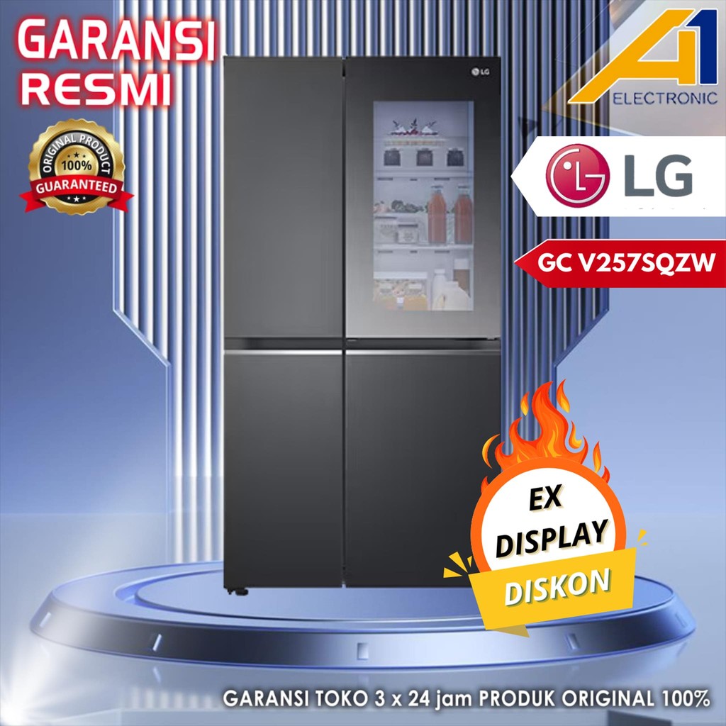 Jual LG Kulkas GCV257SQZW / GC V257SQZW Side By Side 655 L Inverter | Shopee Indonesia