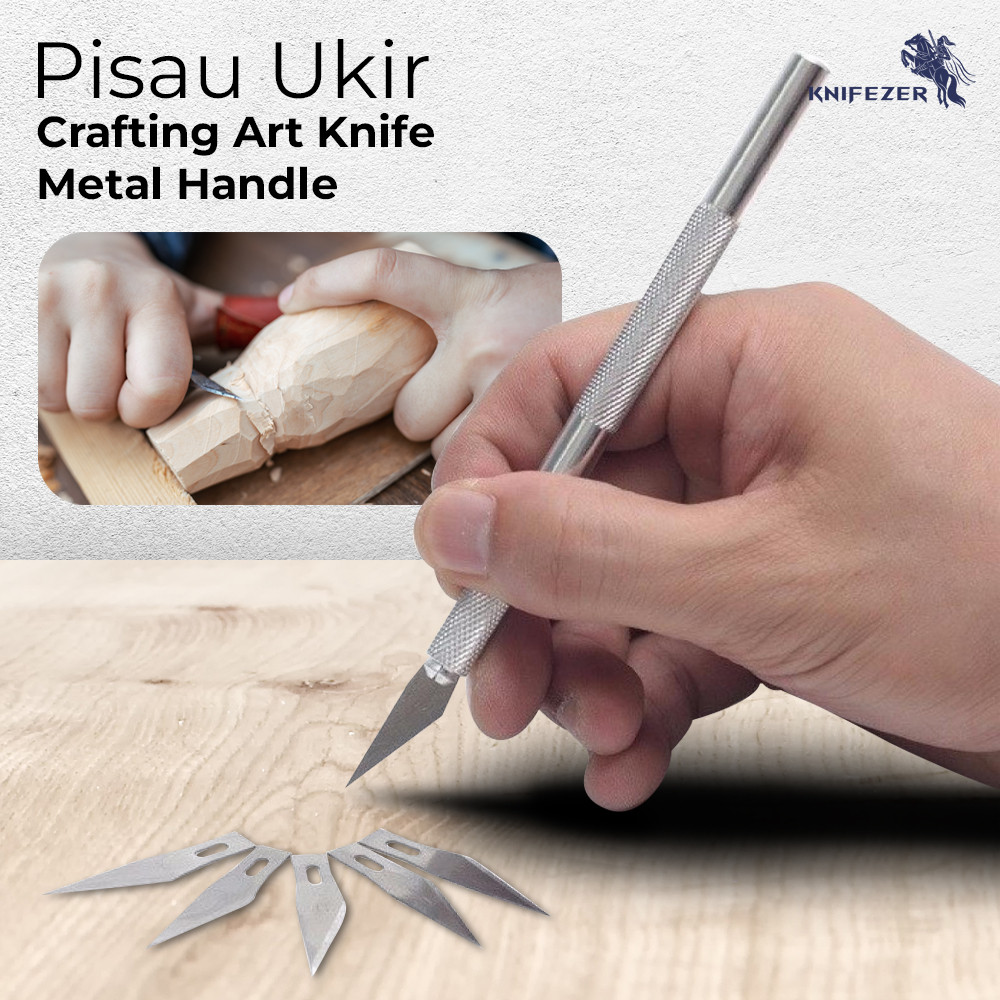 Jual Pisau ukir set pen cutter art knife knifezer pahat FREE 5 refill ...