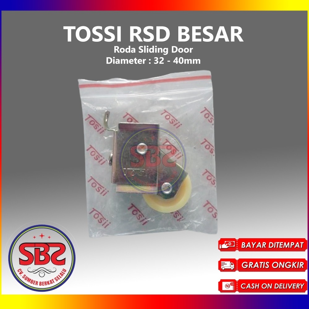 Jual TOSSI TERMURAH Roda Sliding Door TOSSI Merk Tossi RSD Besar Pintu ...