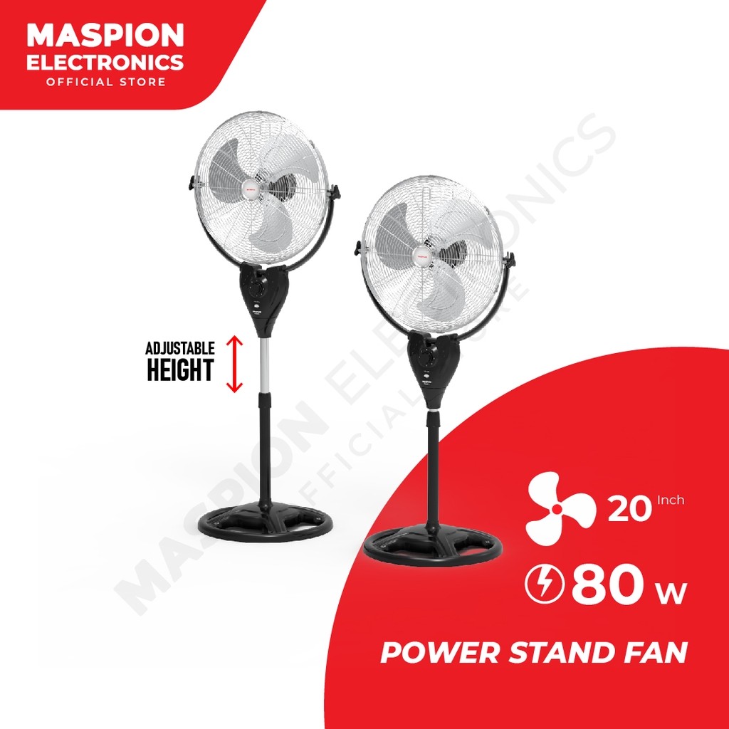 Jual MASPION Power Stand Fan Kipas Angin Tornado 20 Inch PW 507S ...