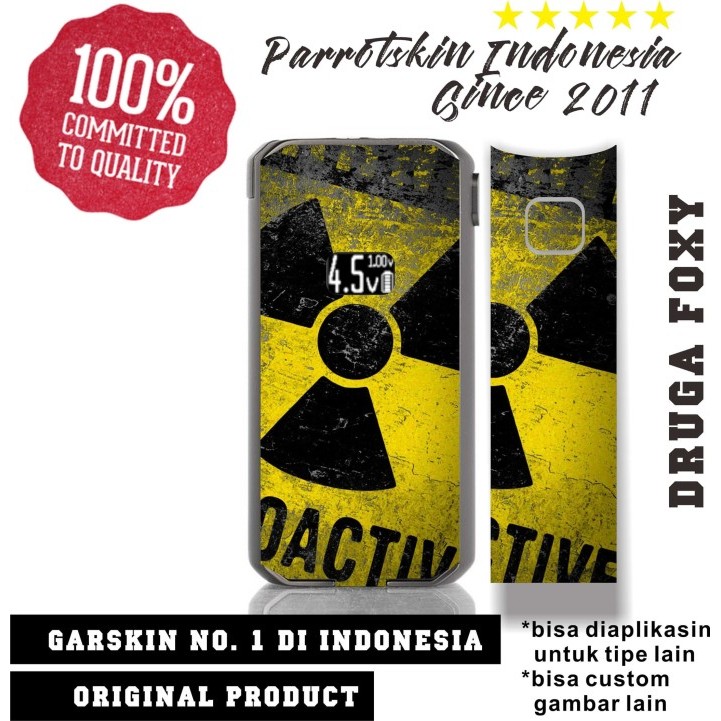 Jual Garskin Skin mod Vape Druga Foxy Danger Radioactive Bisa custom by ...