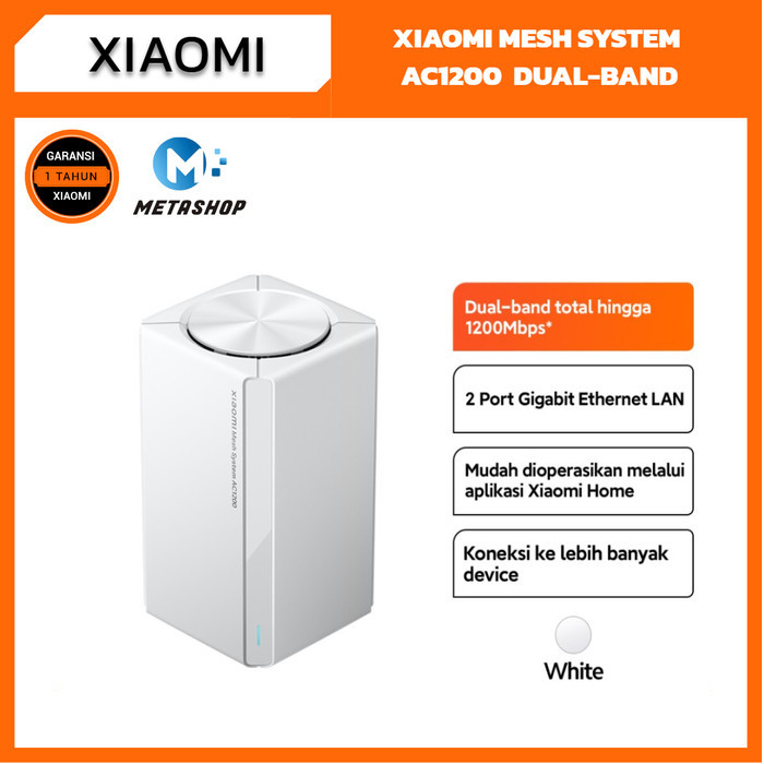Jual Xiaomi MI Mesh System AC1200 Router DualBand Gigabit Network Internet 5G WIFI 2.4 GHz ...