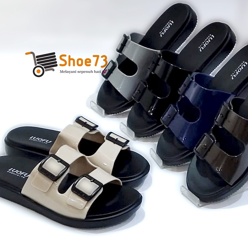 Jual LUOFU E 7188 SH5W SIZE 36-40 ORIGINAL l Sandal Selop ban 2 jelly ...