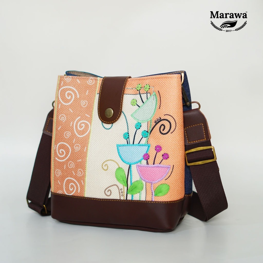 Jual MARAWA Nara - Freiya Tas Selempang Wanita Etnik Handmade Denim ...