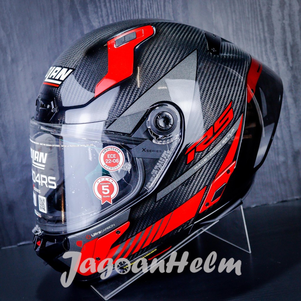 Jual NOLAN X804 RS HOT LAP #013 ULTRA CARBON | BLACK RED | X-804 ...