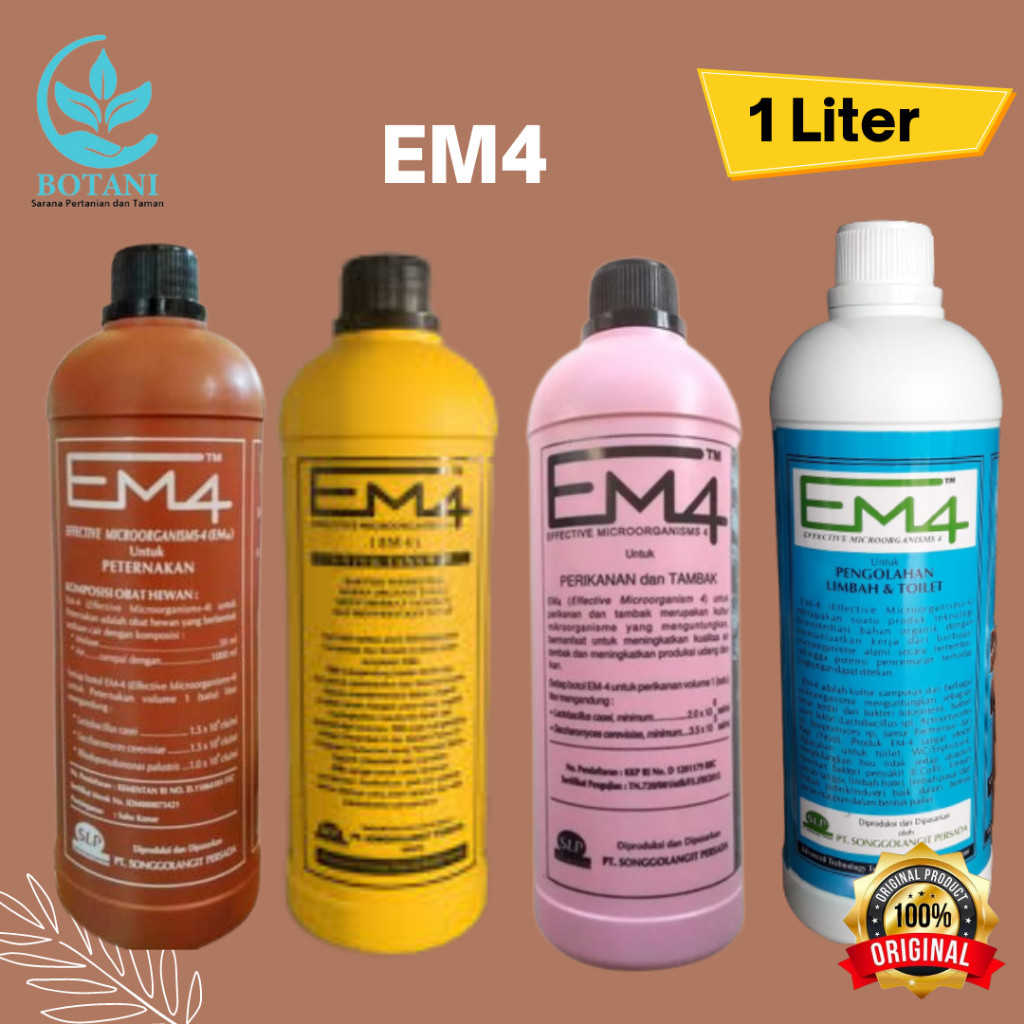 Jual EM4 Peternakan Perikanan & Pertanian 1 Liter Mikroorganisme Probiotik Pupuk Organik Cair ...