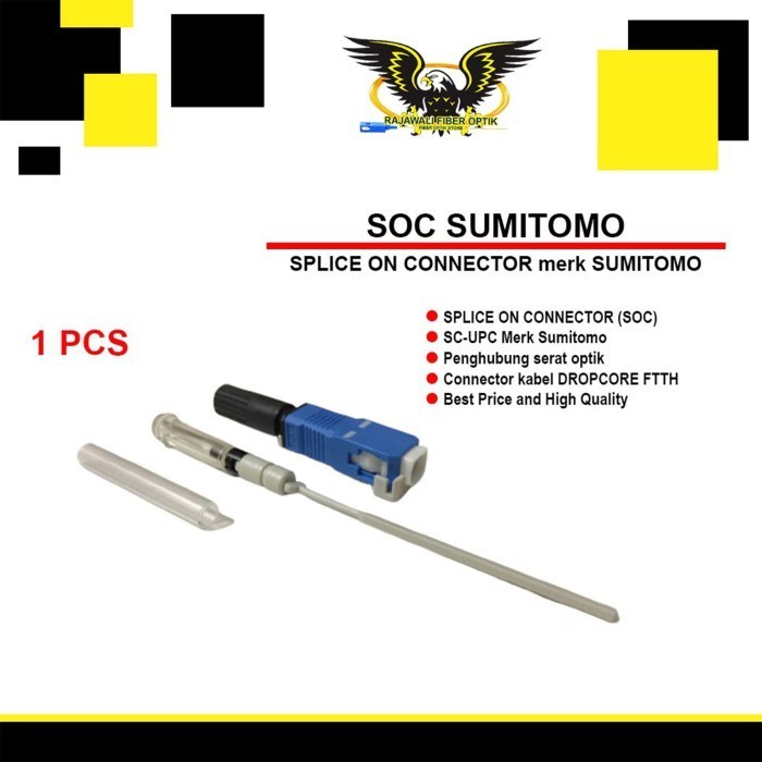 Jual SOC Sumitomo Splice on Connector SC SM Fiber Optik Original ...