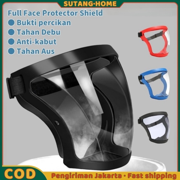 Jual 【SUTANG】Transparen Masker FACE SHIELD MASKER motor outdoor riding ...
