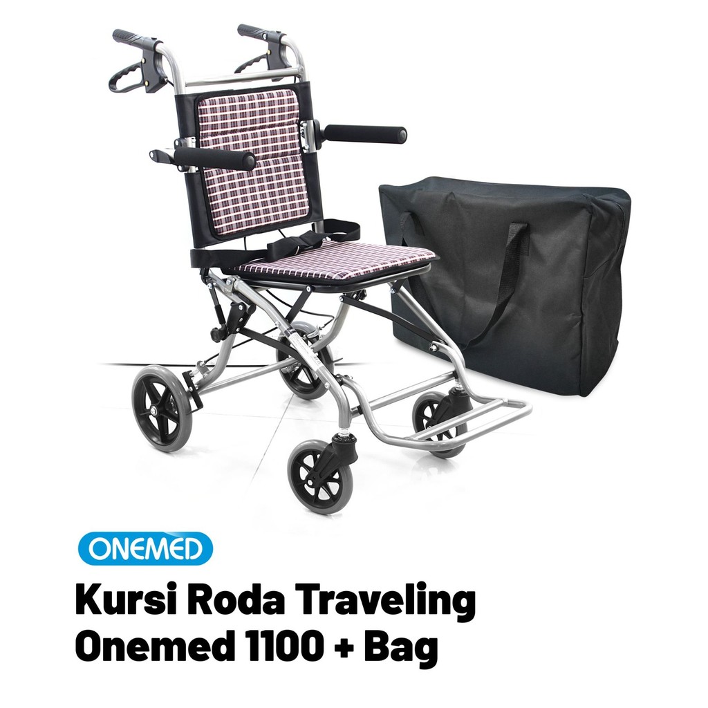 Jual ONEMED Kursi Roda Travel 1100 With Bag - Traveling Wheel Chair ...
