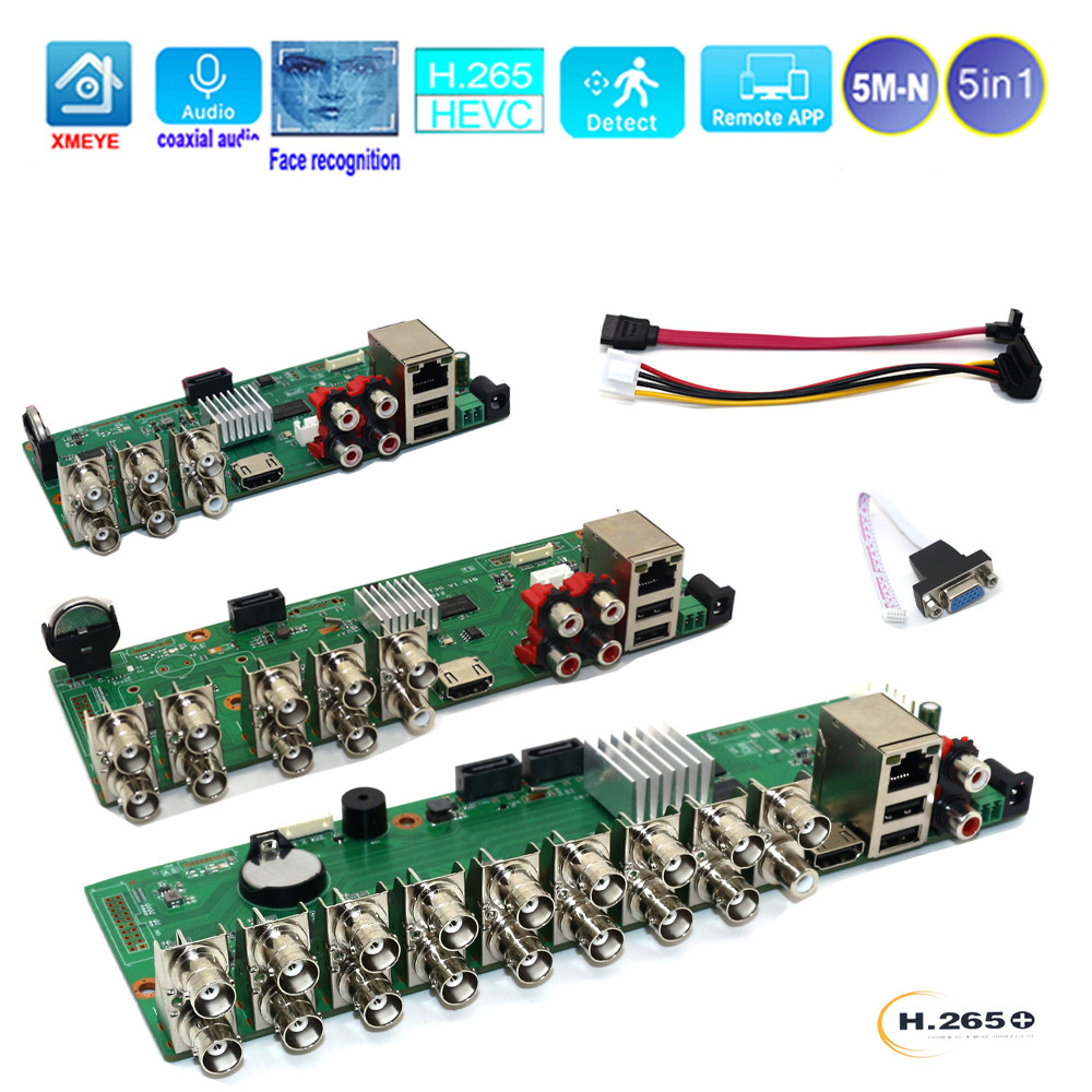 Jual 8CH 16CH DVR Main Board XMEYE NVR 5M-N 1080P 4 CHannels Coaxial ...