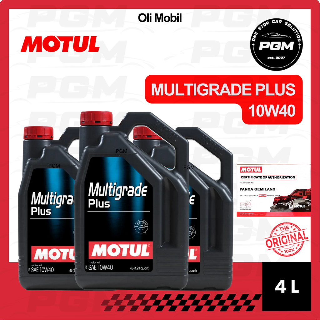 Jual Oli Mobil Motul MULTIGRADE PLUS 10W40 4L Galon (Dijamin Ori 100%) | Shopee Indonesia