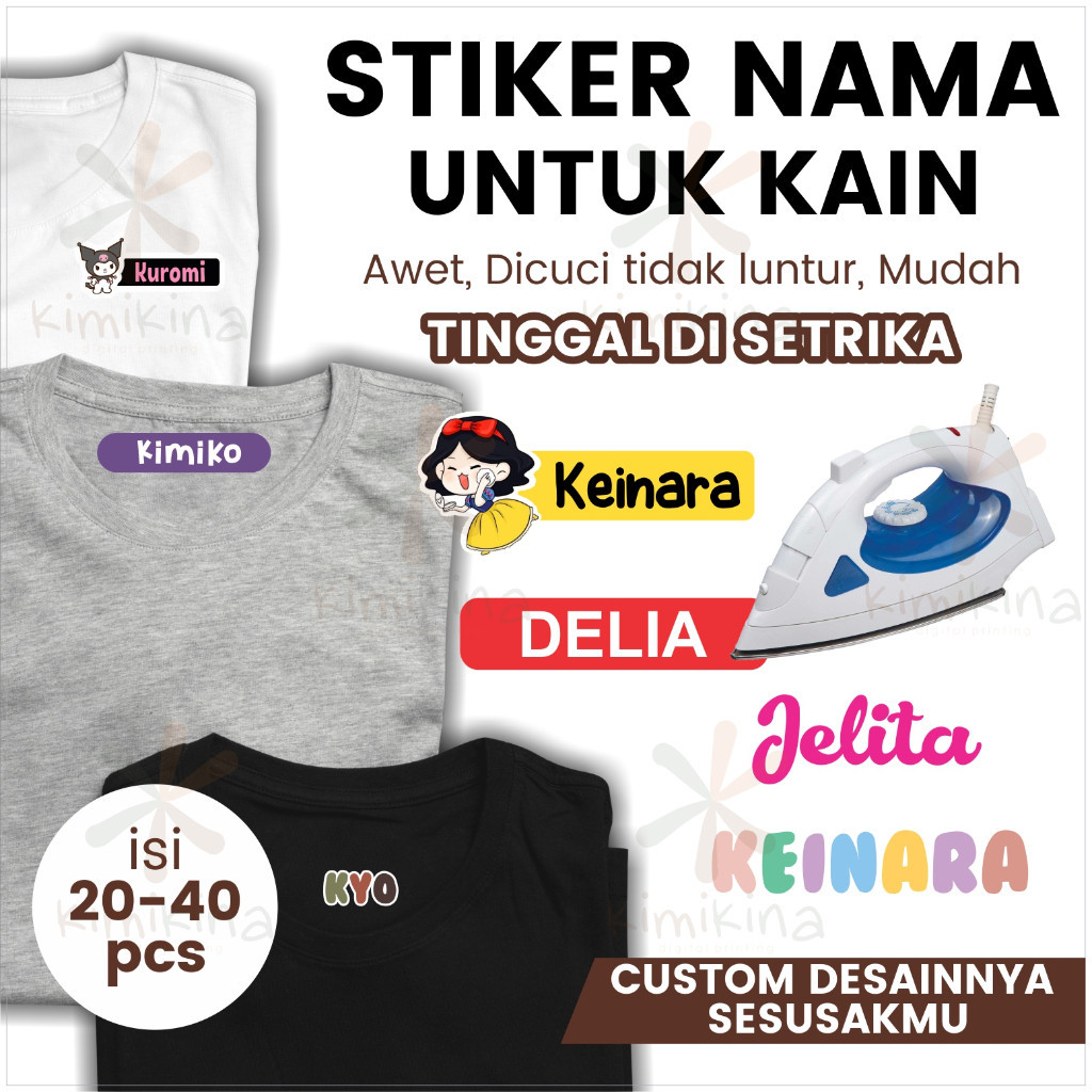 Jual STIKER BAJU / LABEL NAMA / STIKER KAIN / SABLON SETRIKA | Shopee ...