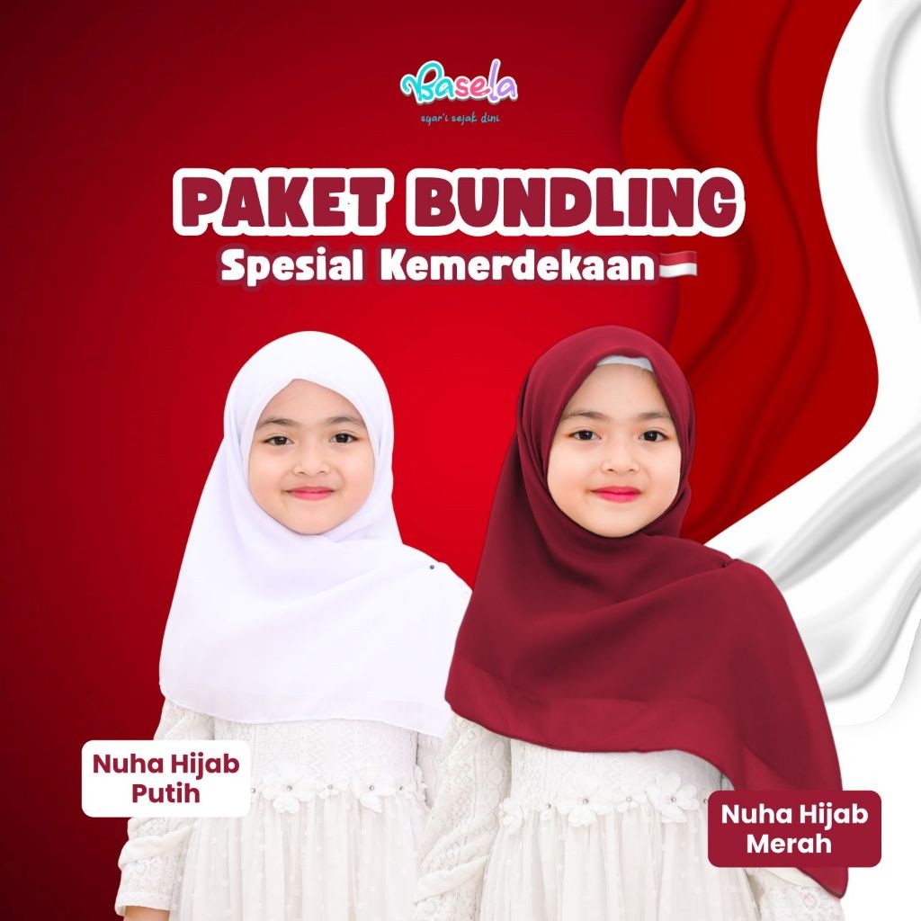 Jual [PROMO 17 AGUSTUS] Paket Bundling Hijab Nuha | Spesial Hari Kemerdekaan | Edisi Merah Putih ...