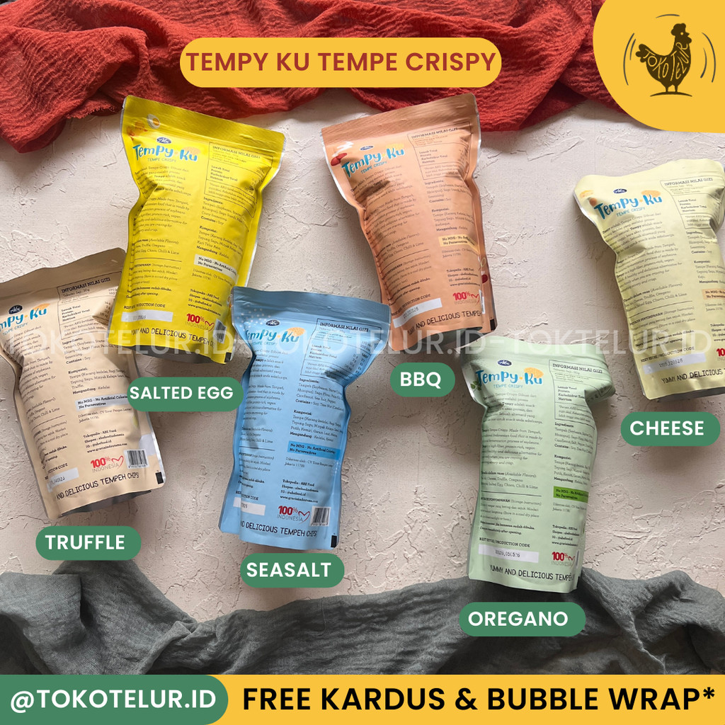 Jual ABE FOOD TEMPY - Tempe Crispy | Snack Cemilan VEGAN Sehat NO MSG ...