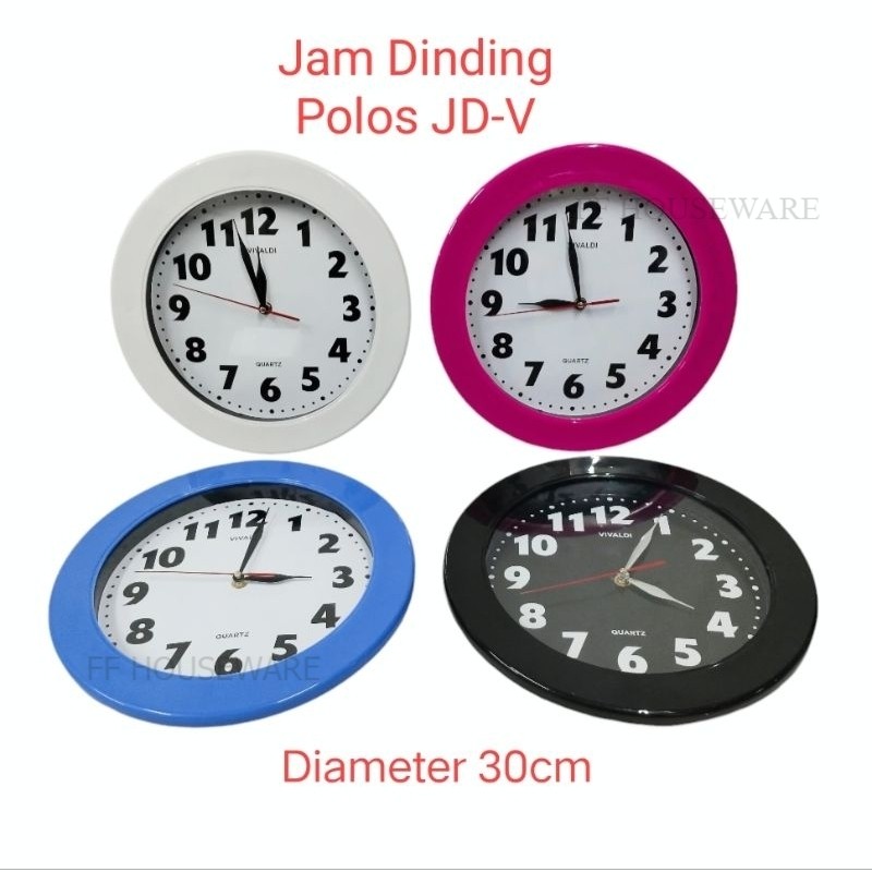 Jual JAM DINDING POLOS Warna JD-V | Shopee Indonesia