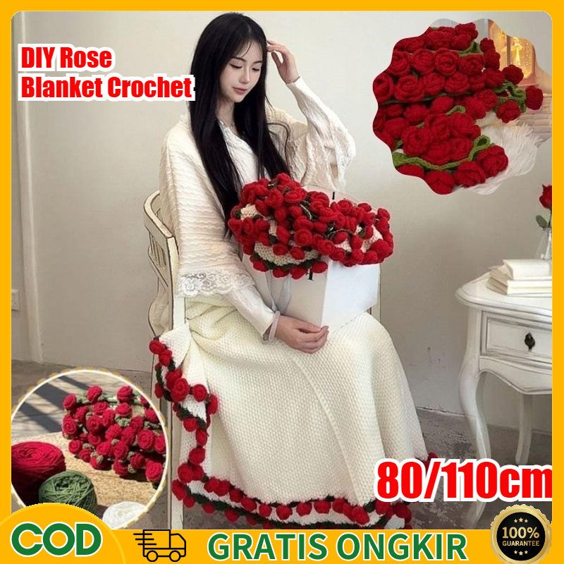 Jual [COD] Blanket Flower Bouquet / Crochet Flower Blanket/Buket Bunga ...