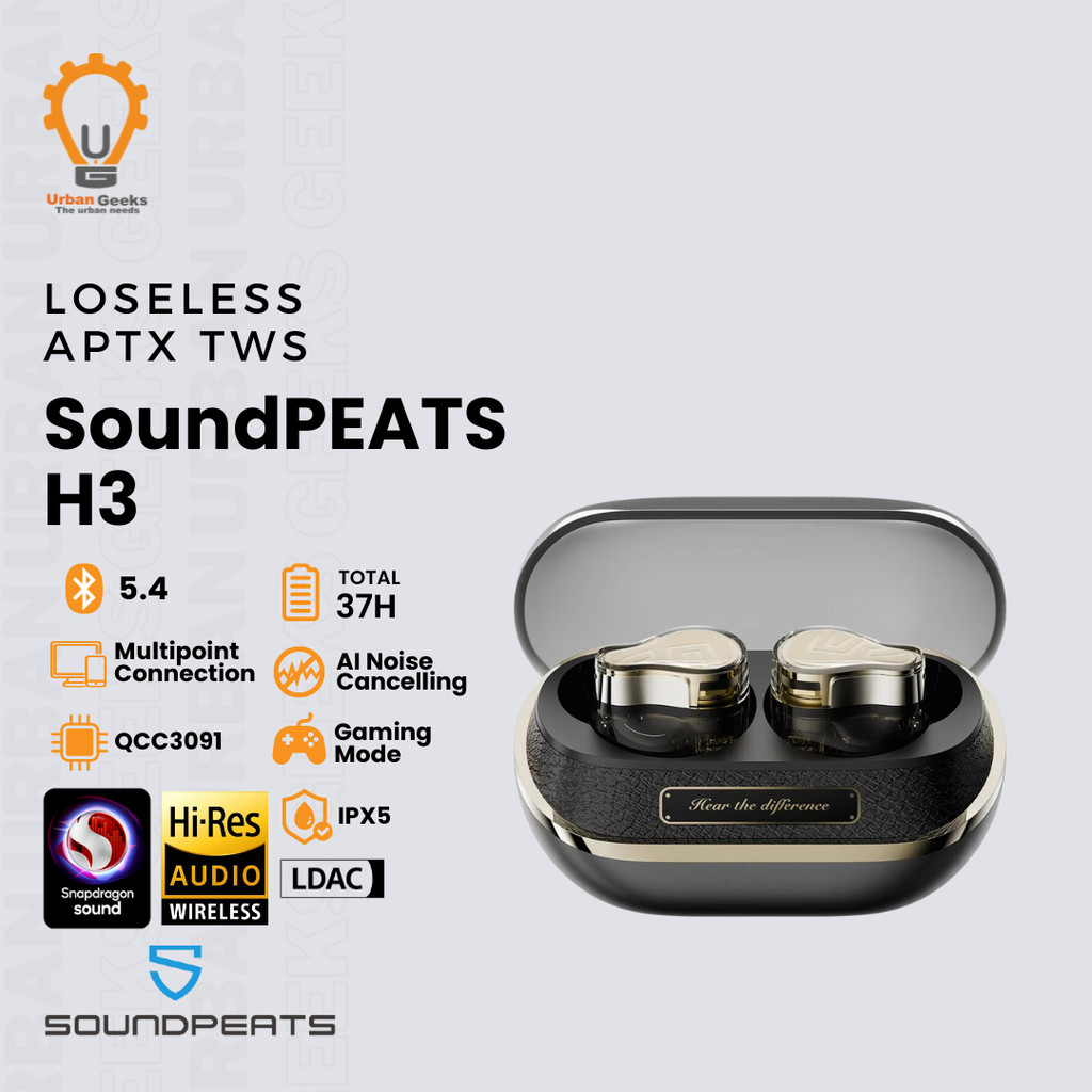 Jual SoundPEATS H3 Wireless Noise Reduction with Snapdragon Sound ...