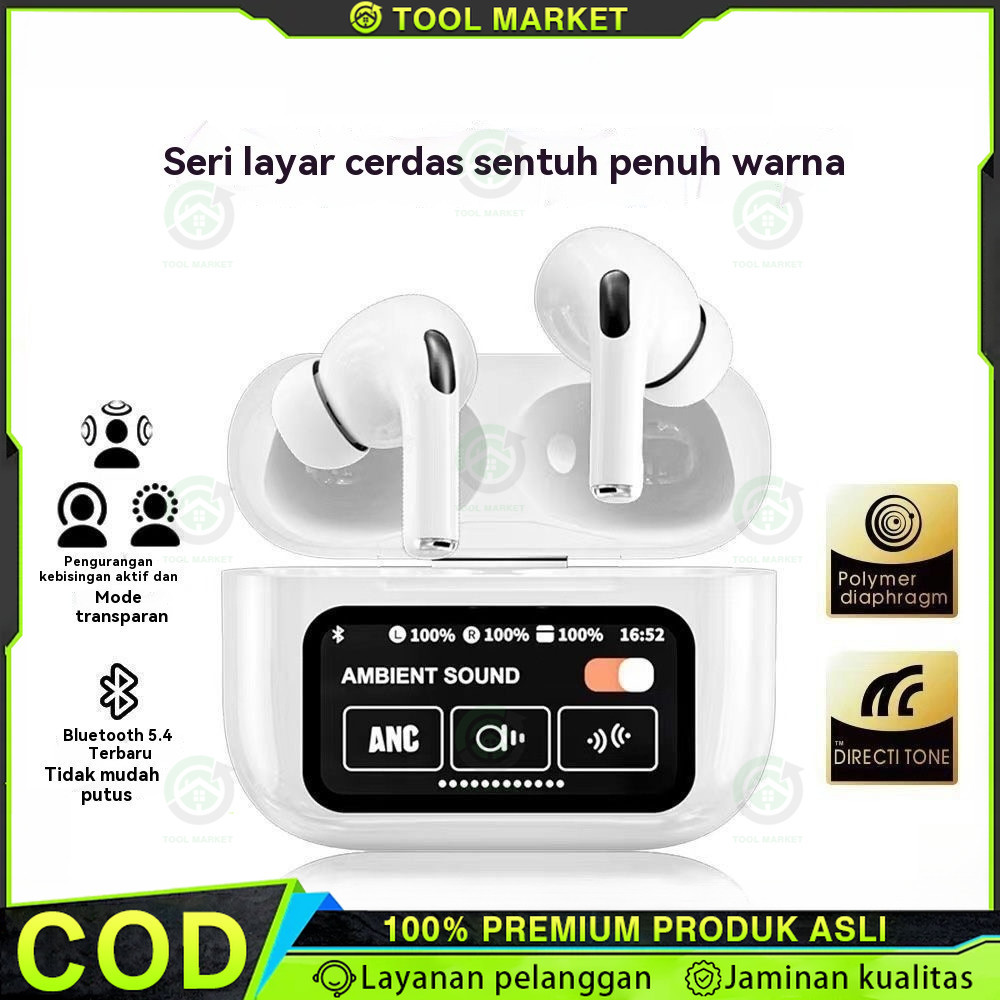 Jual TWS A9 PRO + Layar Pintar "ANC/ENC" (Harga Terbaru) Earphone ...