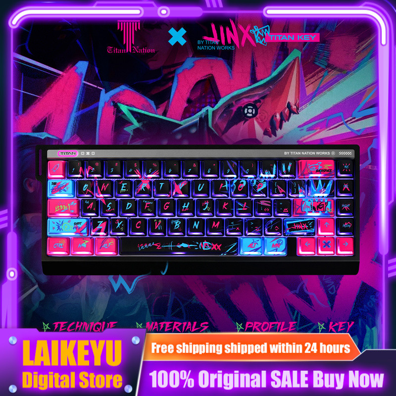 Jual Battle of the Twin Cities Jinx theme anime keycaps mechanical ...