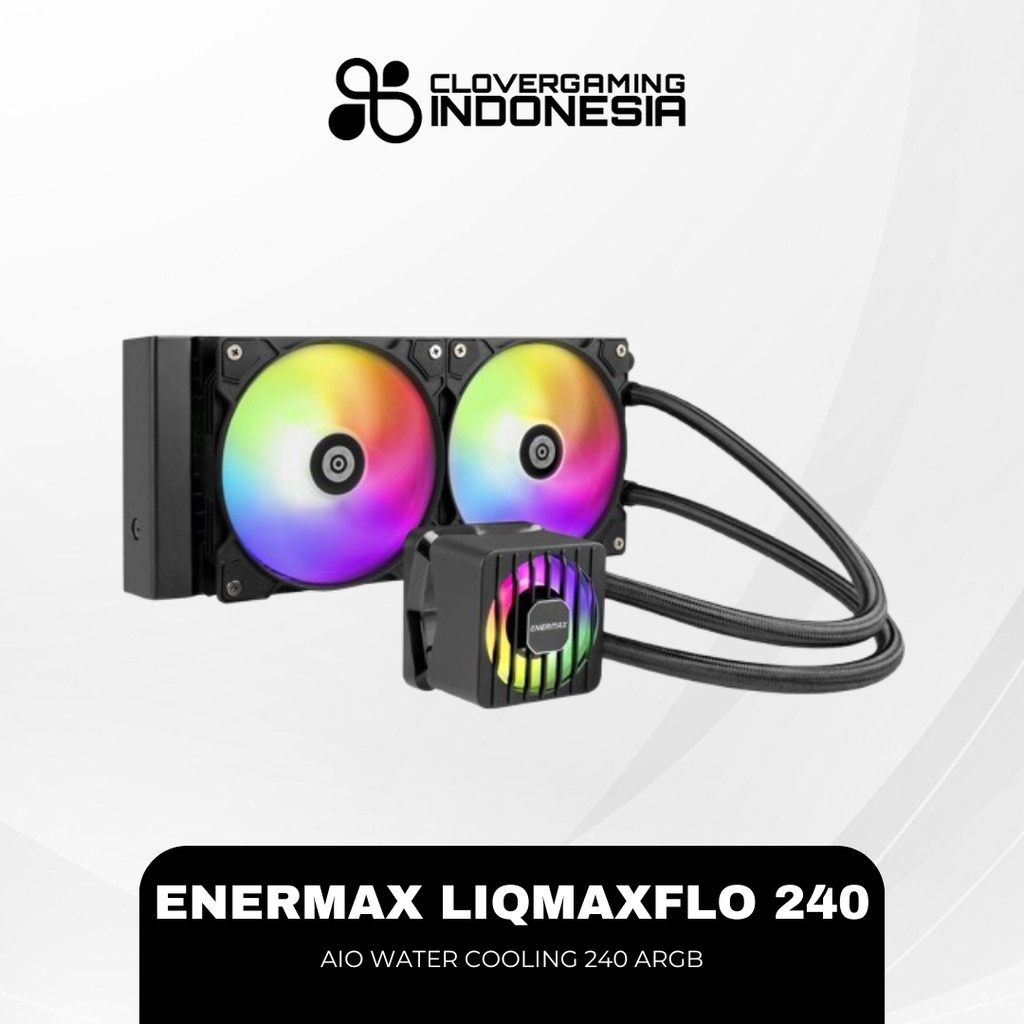 Jual Enermax LiqmaxFlo 240 ARGB Fan AIO Radiator Water Cooling Dual Fan 240mm CPU Liquid Cooler ...