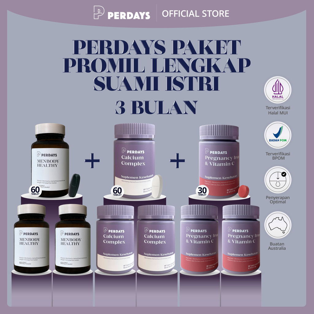 Jual Perdays (Paket Promil Lengkap Suami Istri 9 Botol 3 Bulan ...
