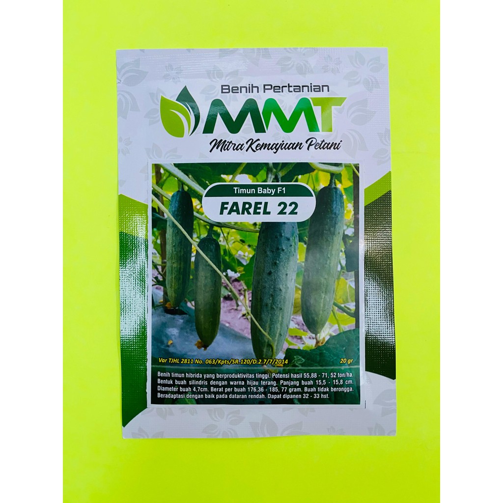 Jual Benih timun baby hibrida tanaman vigor FAREL 22 isi 20gr dari ...