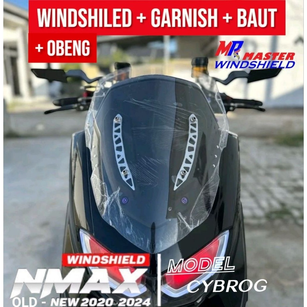 Jual YONA.ID visor Windshield + garnis + baut + obeng Sepaket NMAX new ...