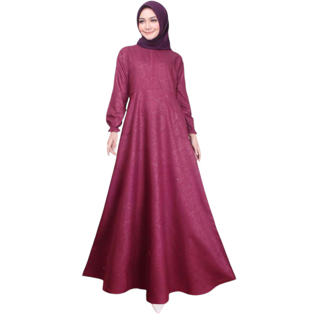 Jual Cuci Gudang New Release Gamis syari Wolfis emboss embos grade A ...