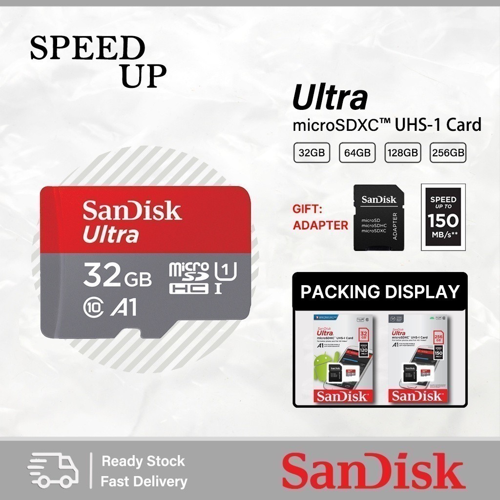 Jual Ultra Class 10 Kartu Memori Card 150MB/S Fast Speed Micro SD 32/64 ...