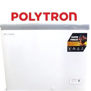 Jual CHEST FREEZER BOX POLYTRON PCF 129 229 SLIDING FLAT GLASS 194 L ...