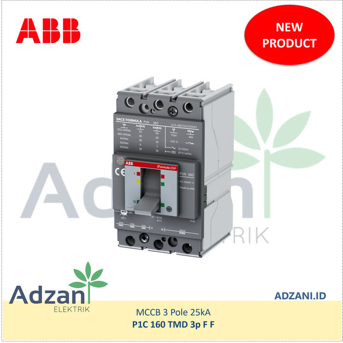 Jual ABB MCCB 3P 63A 25kA Formula P1C TMD 1SDA116233R1 | Shopee Indonesia