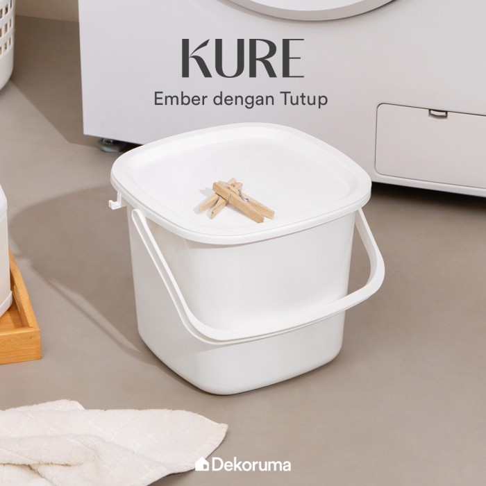 Jual Dekoruma KURE Ember dengan Tutup 7.5L / Bucket - White | Shopee Indonesia