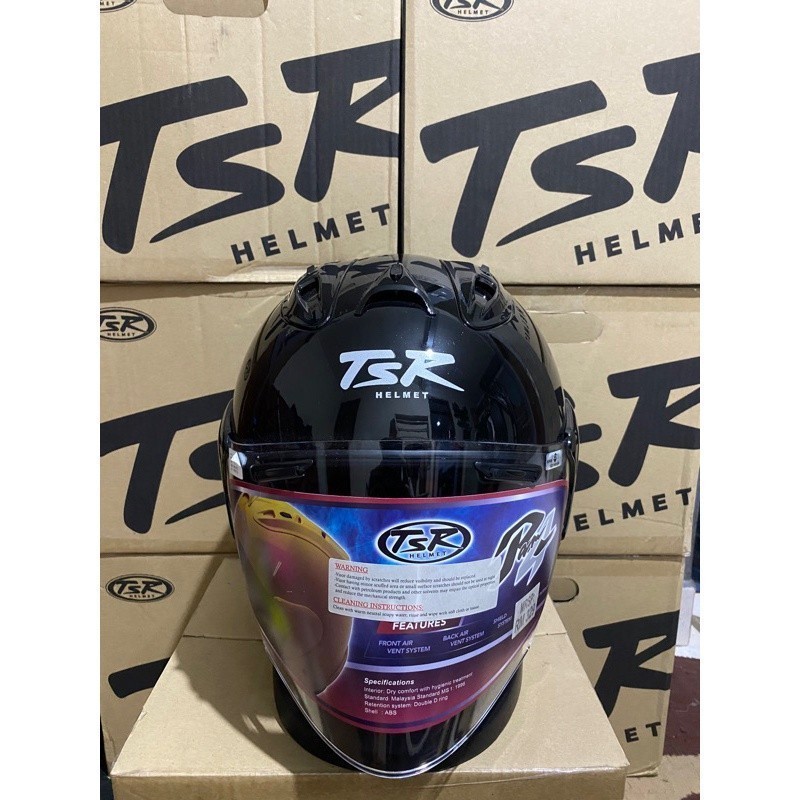 Jual helm TSR ram4 hitam glass black | Shopee Indonesia