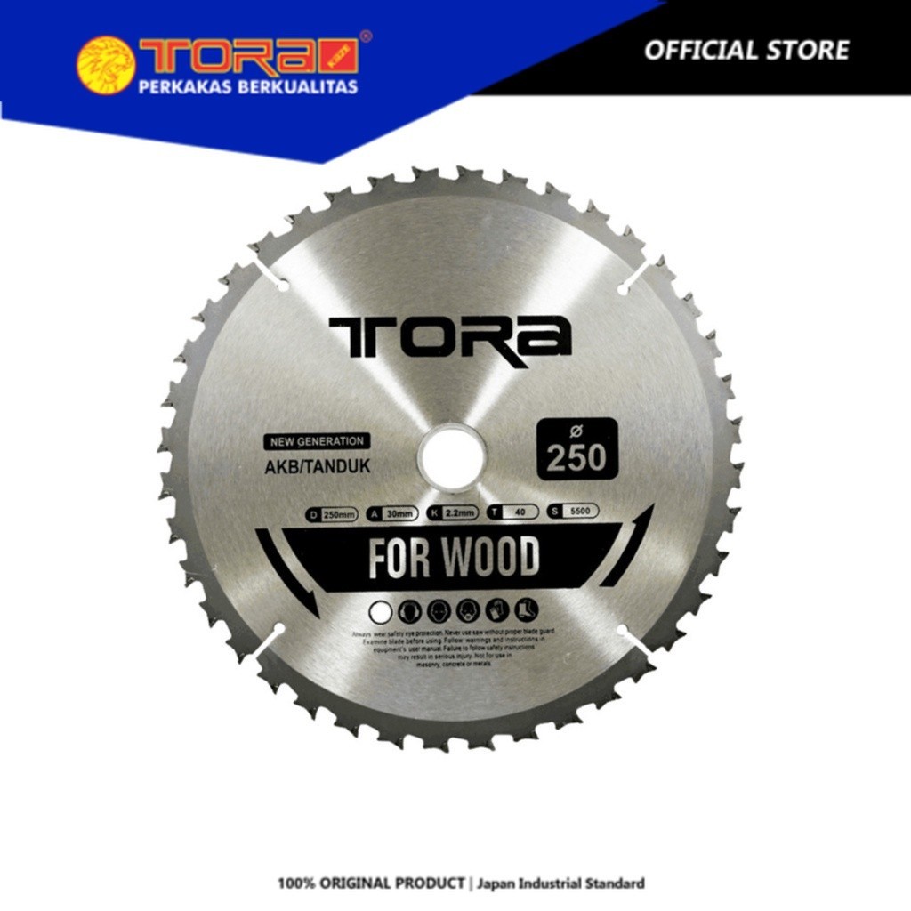 Jual TORA Mata Gergaji Kayu 10 Inch 250 x 40T TCT - Mata Pisau Potong ...