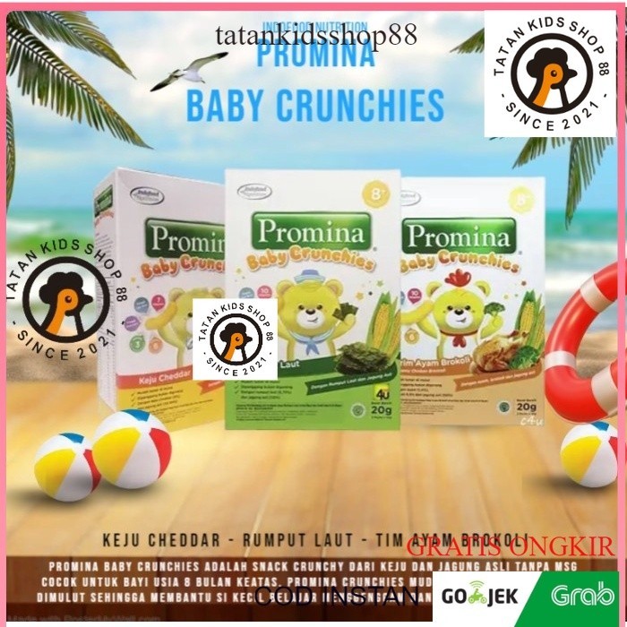 Jual Promina Crunchies 20g Cheddar Rumput laut Makanan Cemilan MPASI ...