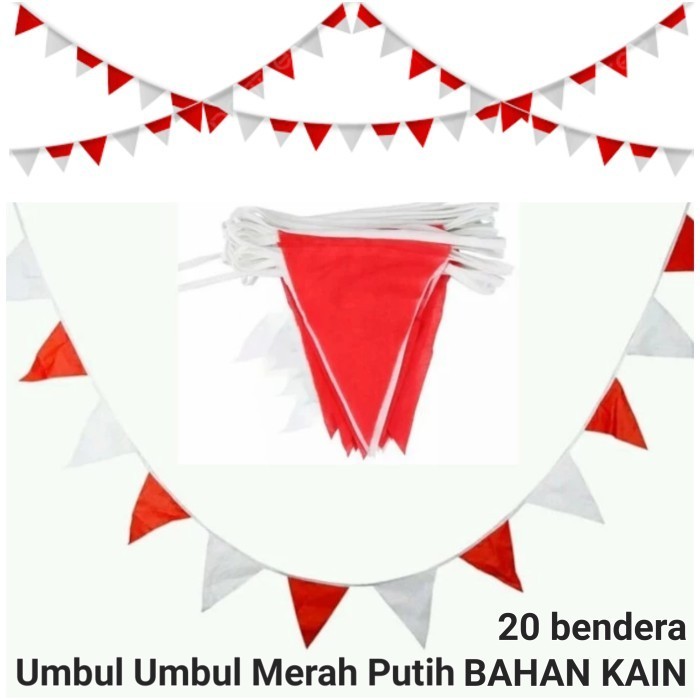 Jual Banner Bendera Merah Putih 17 Agustus Bahan Kain Garland Bendera Umbul Umbul Pawai Dekorasi ...