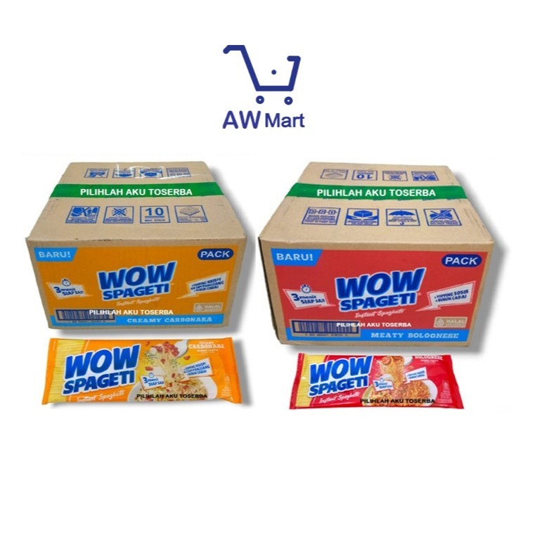 Jual [1 DUS] MIE WOW SPAGHETI SPAGHETTI BOLOGNESE / CARBONARA - MI WOW ...