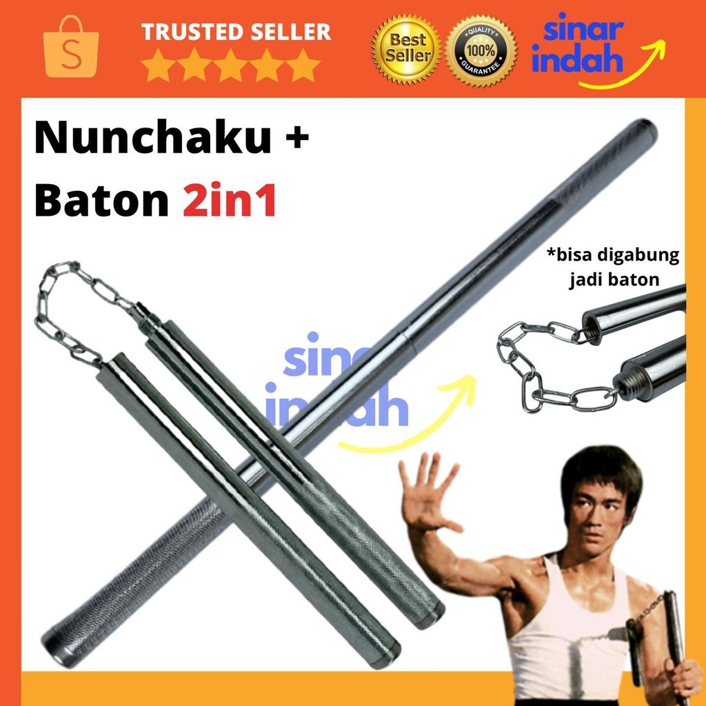 Jual Double Stick Besi Nunchaku Dobel Stik Ruyung Besi Baton Besi ...