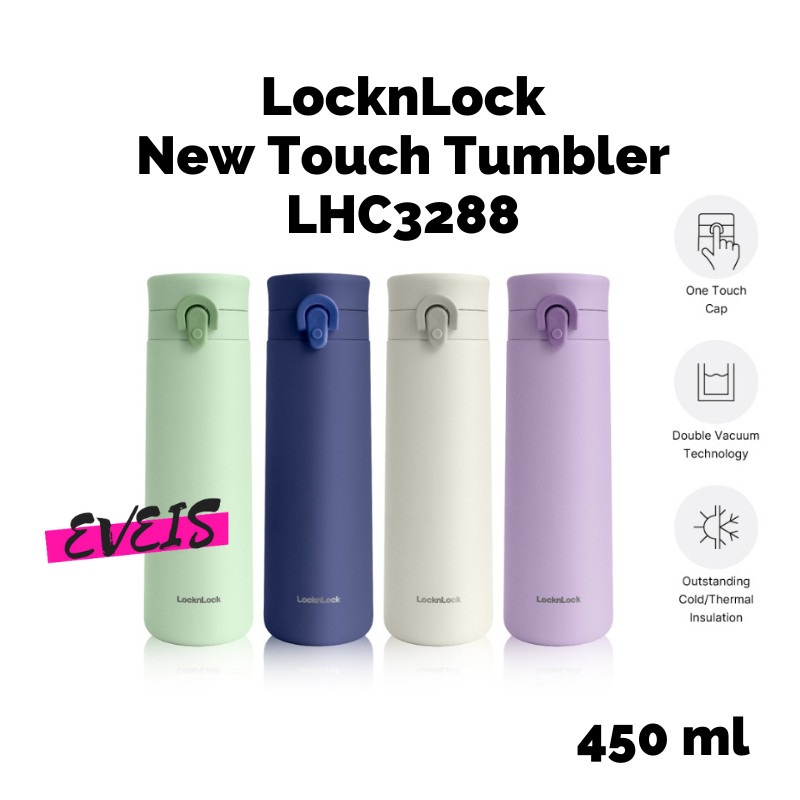 Jual LocknLock New Touch Tumbler LHC3288 - Termos Air Minum Panas dan Dingin - 450ml | Shopee ...