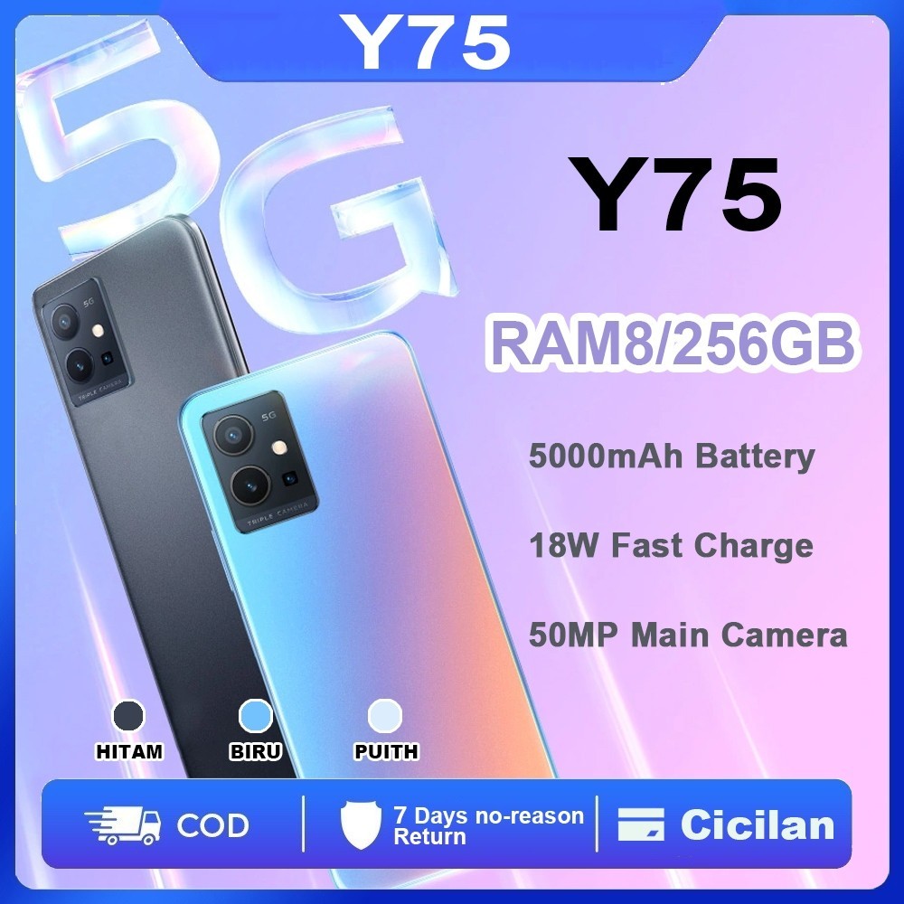 Jual hp 5g vivo y75 ram8 256gb fast charge handphone second hand ...