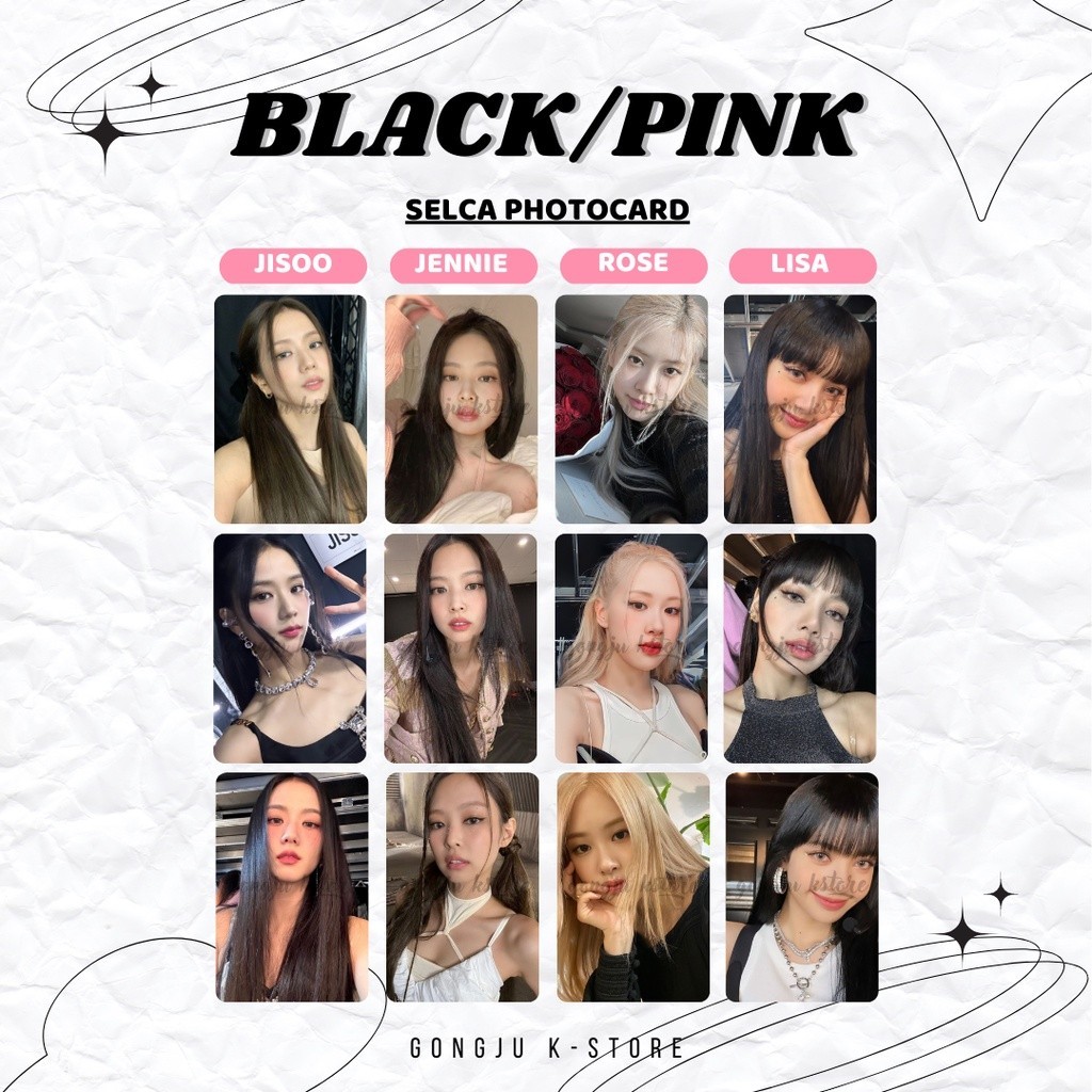 Jual [ COD ] BLACKPINK BLACK PINK SELCA PHOTOCARD SET ( DAPAT 25 PCS ...