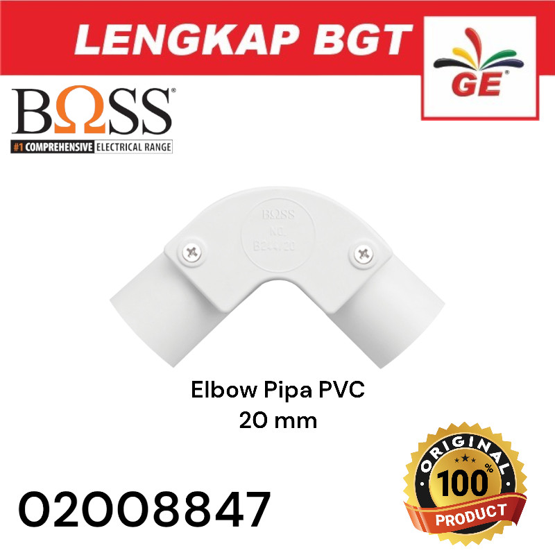 Jual BOSS Elbow Pipa PVC 20mm B244/20WE White - 02008847 | Shopee Indonesia