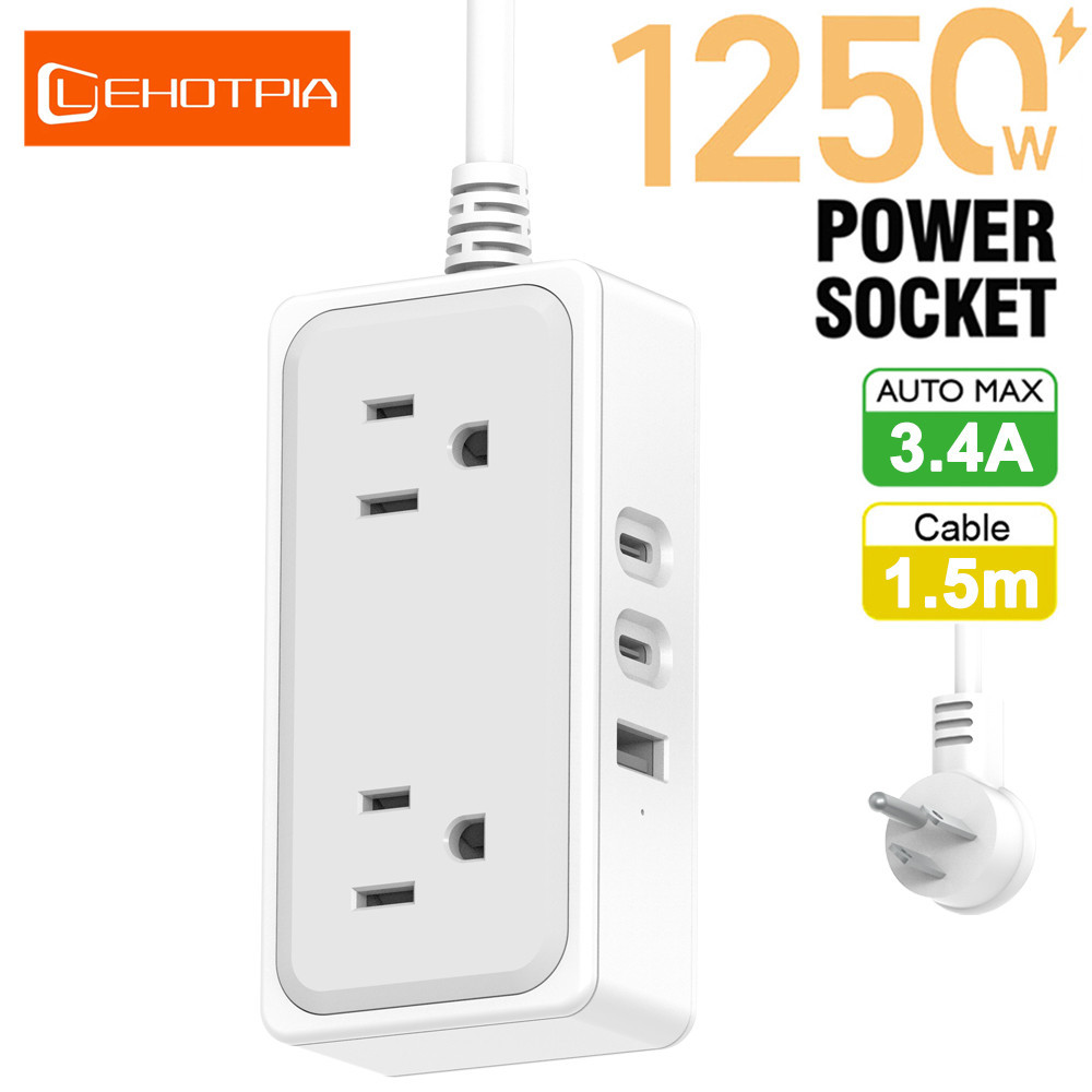Jual Power Strip US Plug AC Outlets Multitap Electrical Socket ...