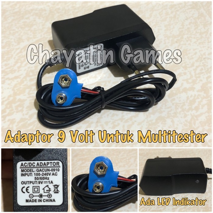 Jual Adaptor 9 Volt Pengganti Baterai Multitester Adaptor Multitester ...
