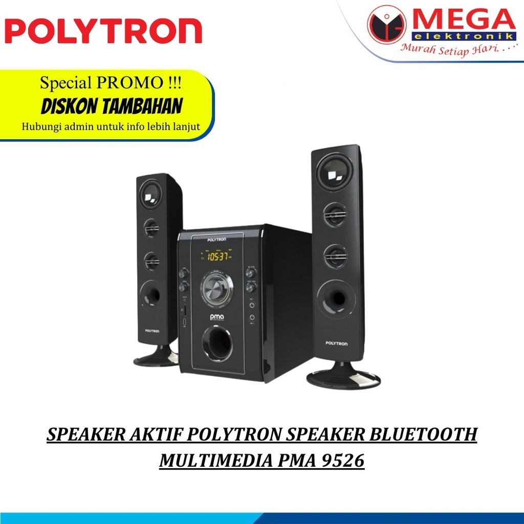 Jual SPEAKER AKTIF POLYTRON SPEAKER BLUETOOTH MULTIMEDIA PMA 9526 | Shopee Indonesia