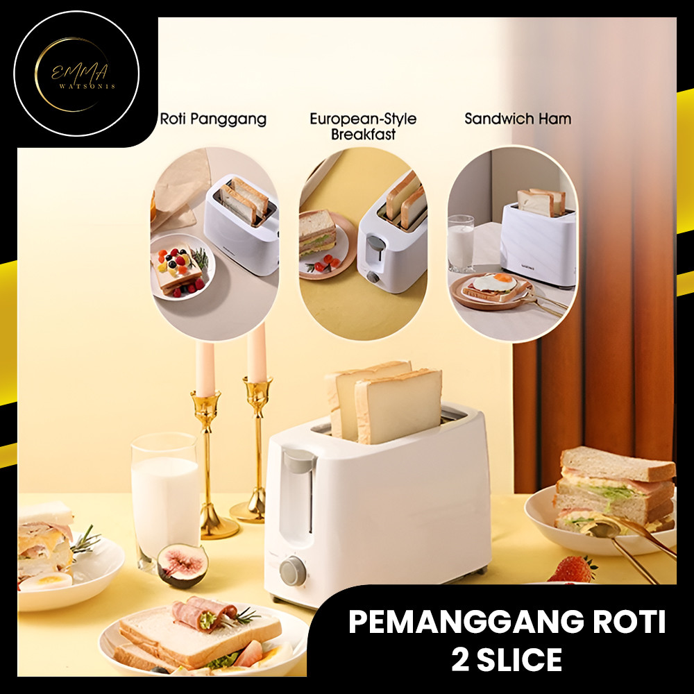 Jual EM Alat Pemanggang Roti 2 Slice Bread Toaster Automatic PopUp ...