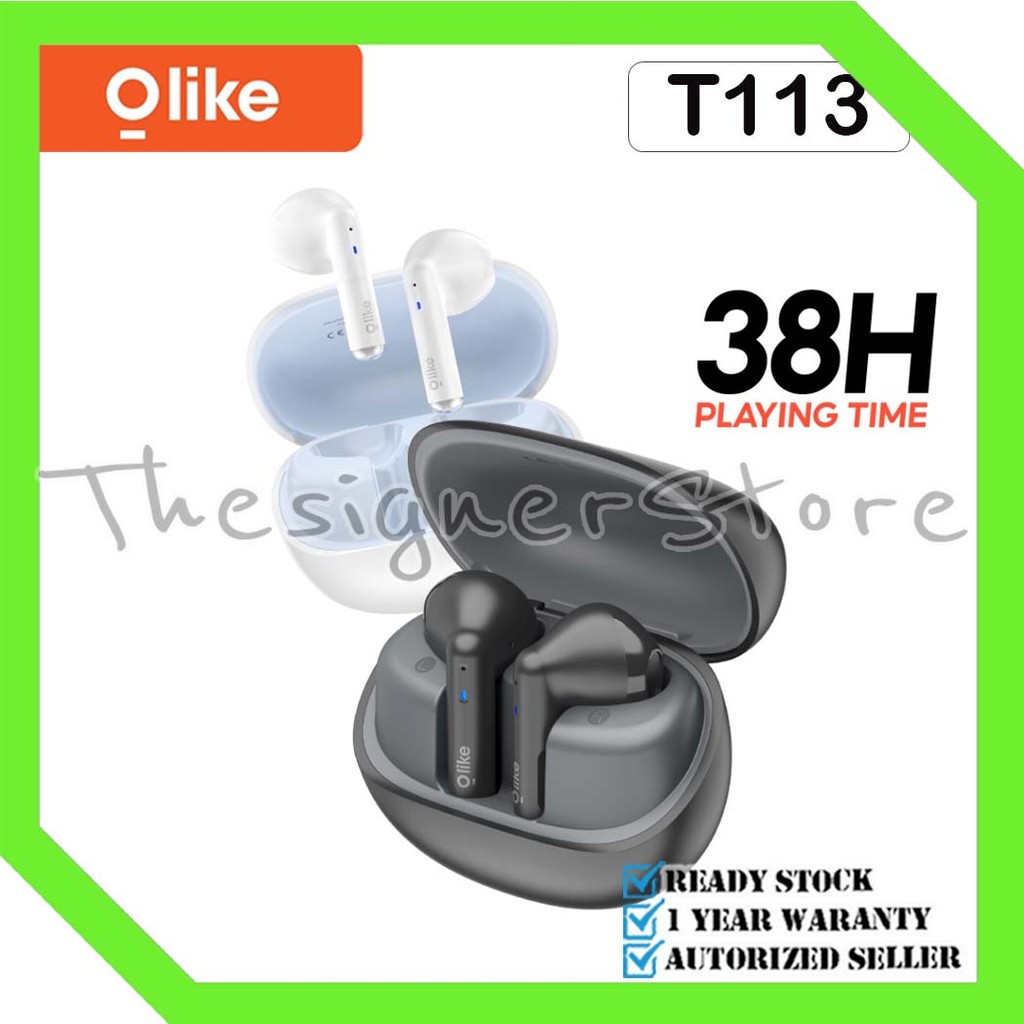 Jual TWS Olike T113 Earphone Bluetooth 5.3 Half-Ear Stereo 38H Playing Time IPX4 - Garansi Resmi ...