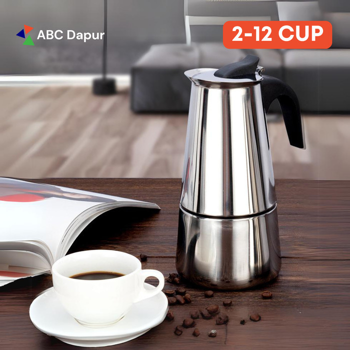 Jual Espresso Coffee Maker Moka Pot Teko Stovetop Filter | Shopee Indonesia
